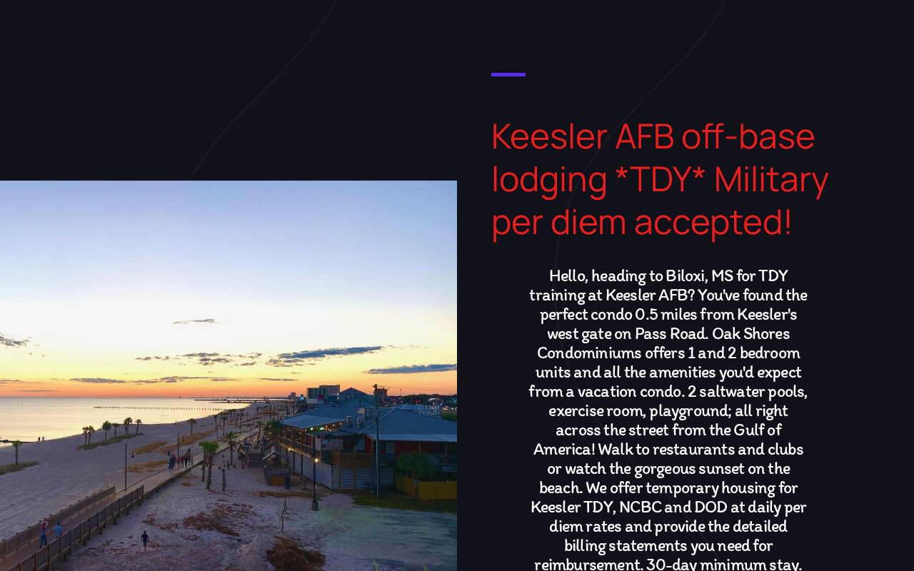 Biloxi Keesler TDY Lodging